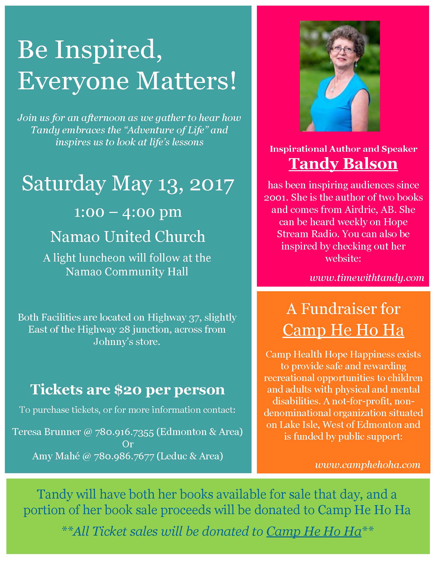 Be Inspired Everyone Matters Poster – Time With Tandy